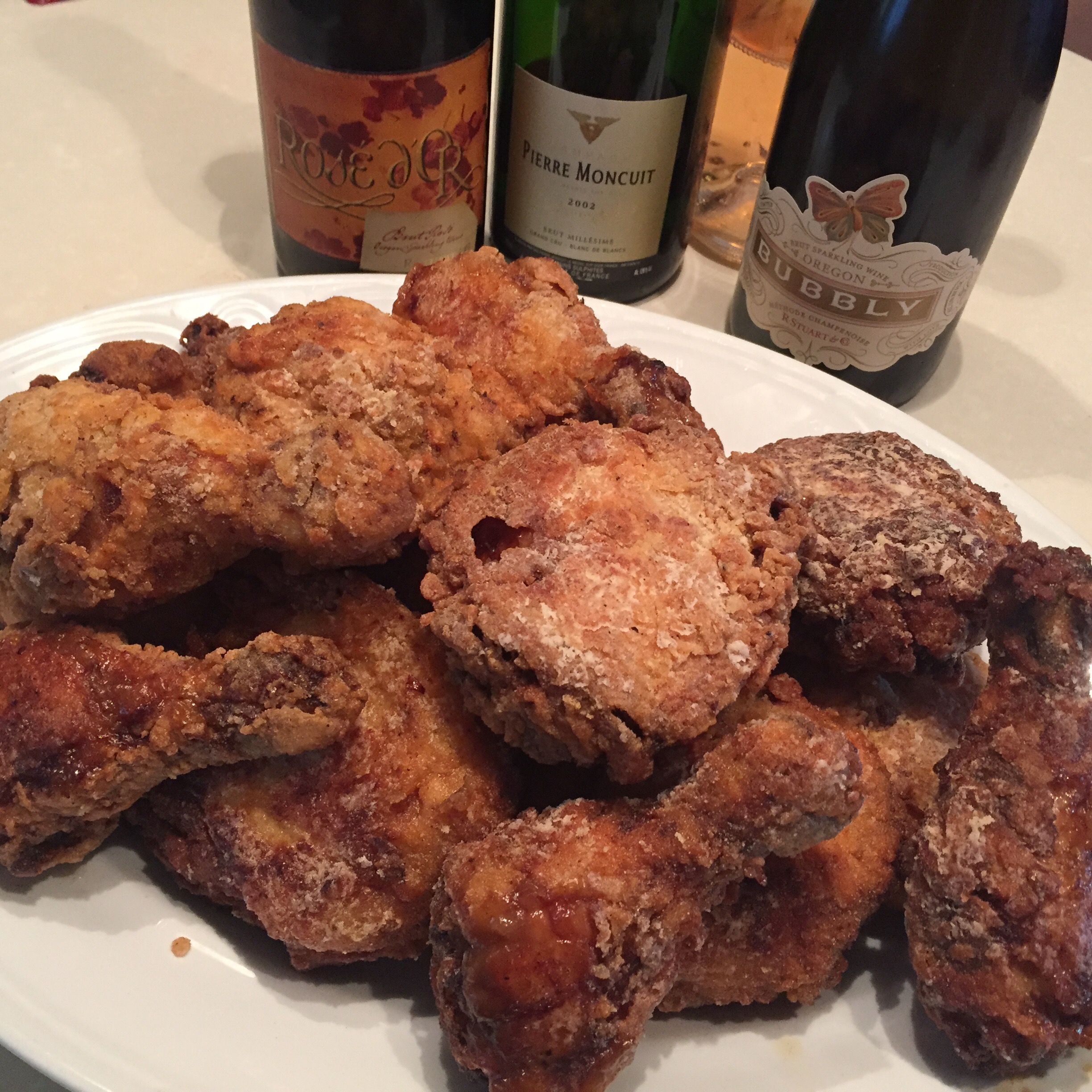 A Dog, Fried Chicken and Champagne {Gluten Free Recipe}